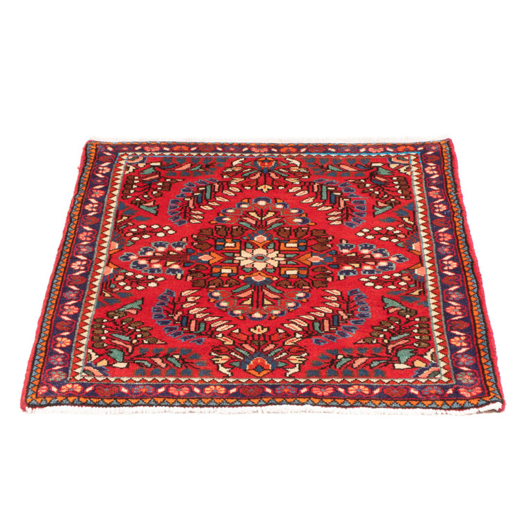 Latitude Vive Charvik Floral Hand Crafted Hand Hooked Rectangular 63 X 81cm Red Area Rug ...